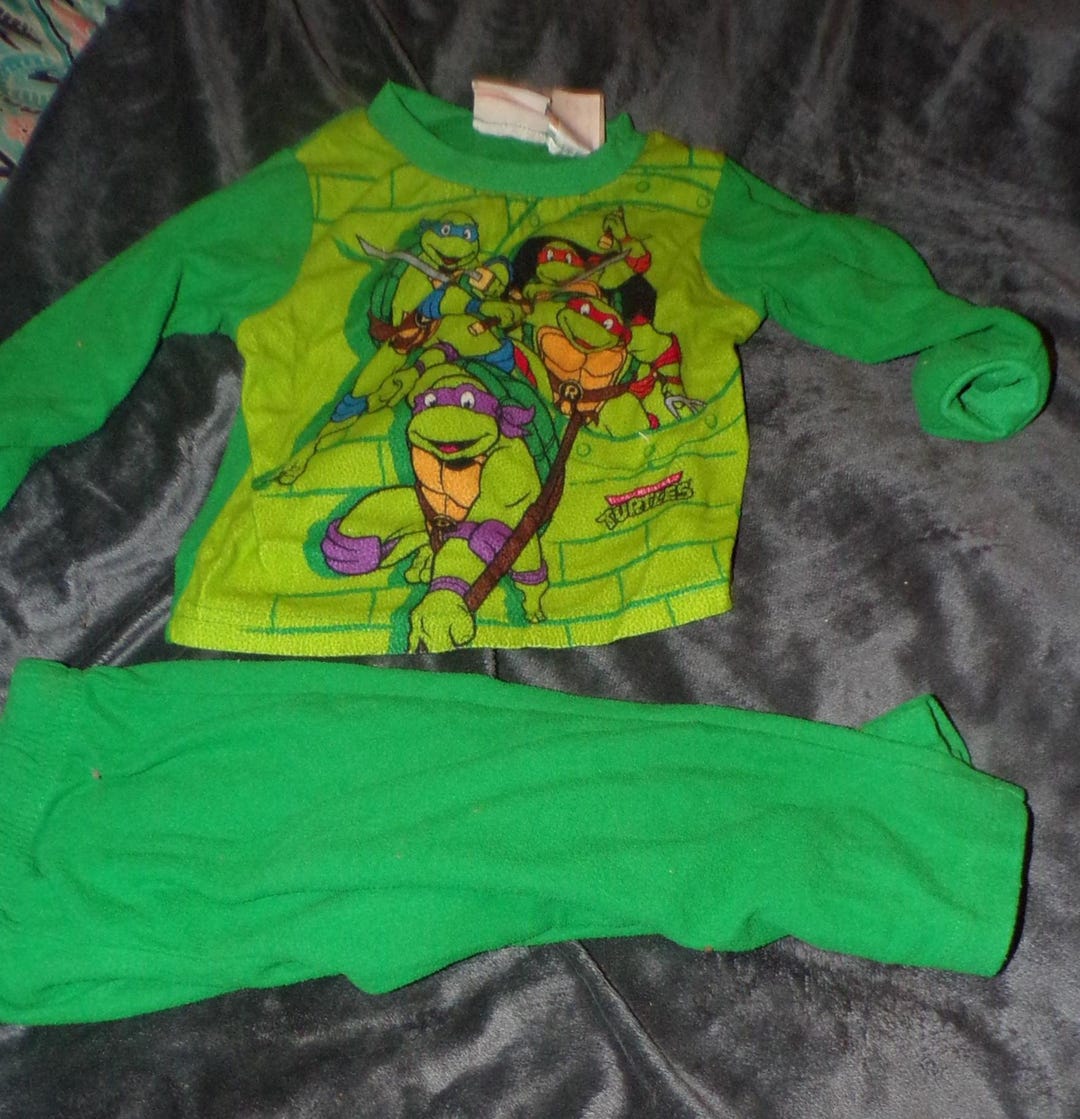 Vintage Teenage Mutant Ninja Turtles Fleece Pajama Set Size 24 Month - Etsy