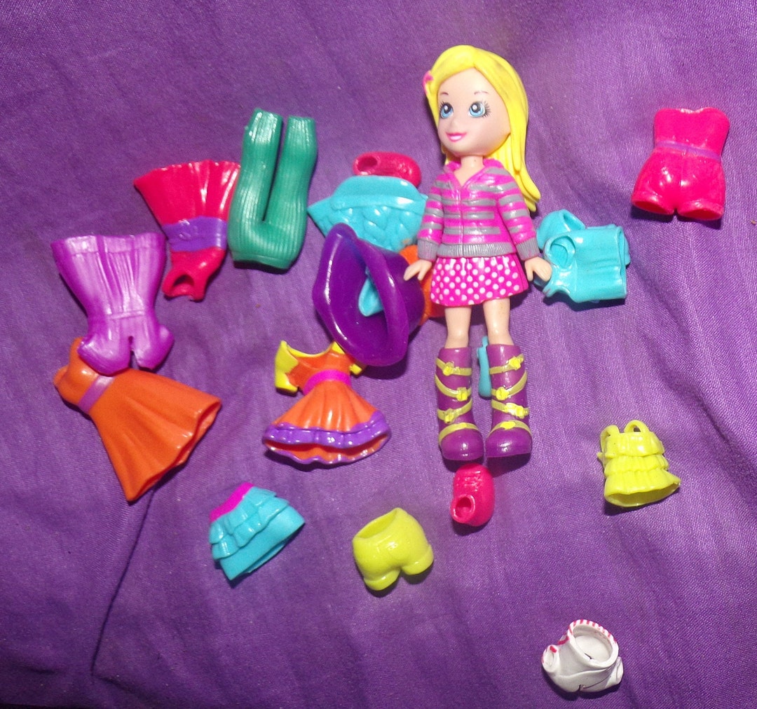 Vintage Polly Pocket Set Doll With Clothes - Etsy