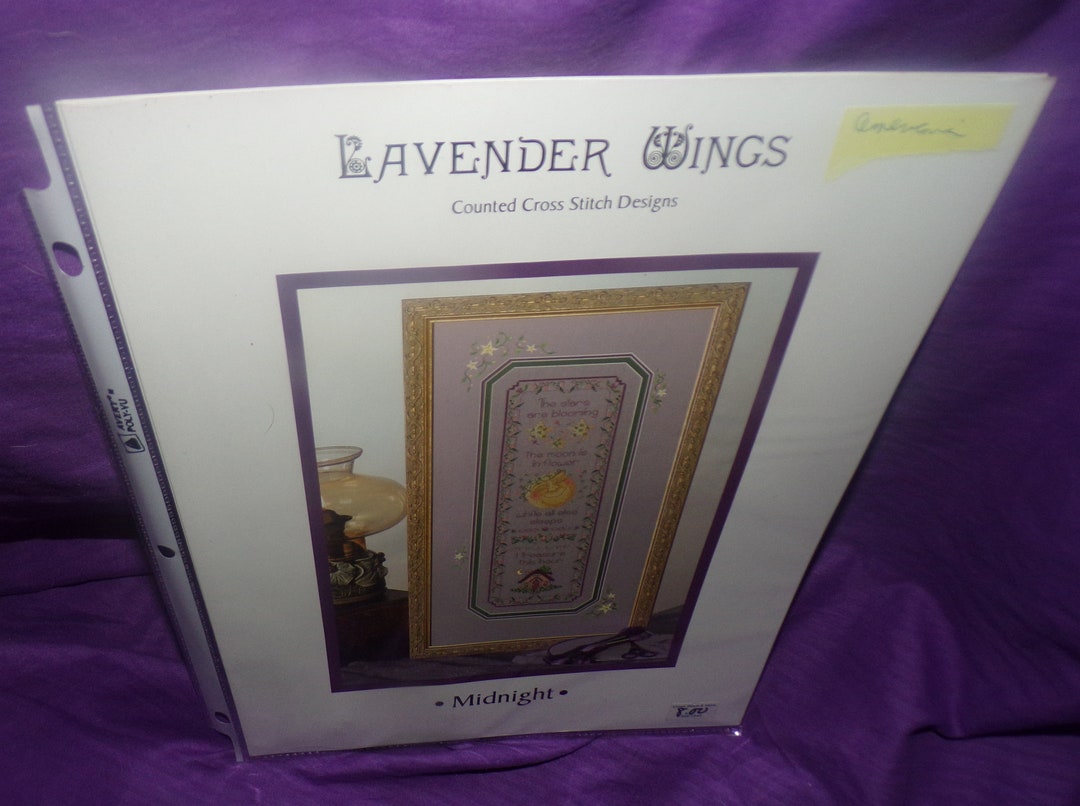 Lavender Wings Midnight Sampler Designs Cross Stitch Pattern - Etsy