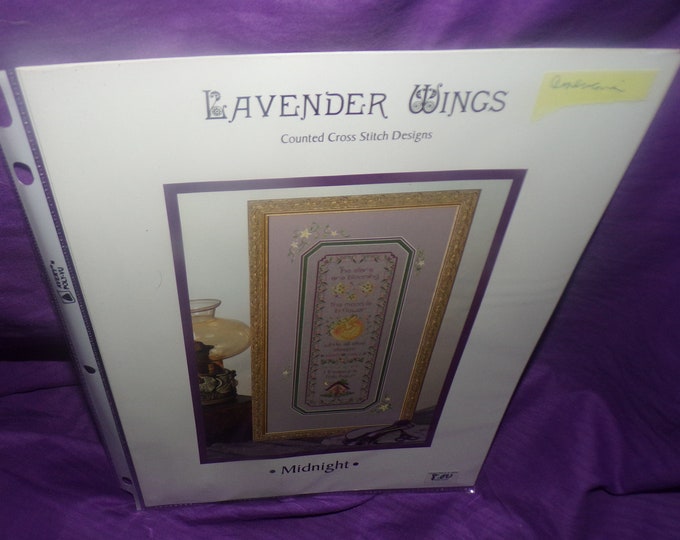 Lavender Wings Midnight Sampler Designs Cross Stitch Pattern - Etsy