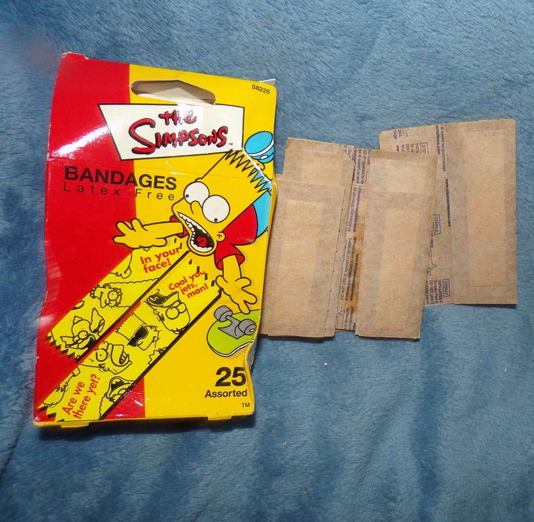 Vintage the Simpsons Bandages Latex Free Assorted - Etsy