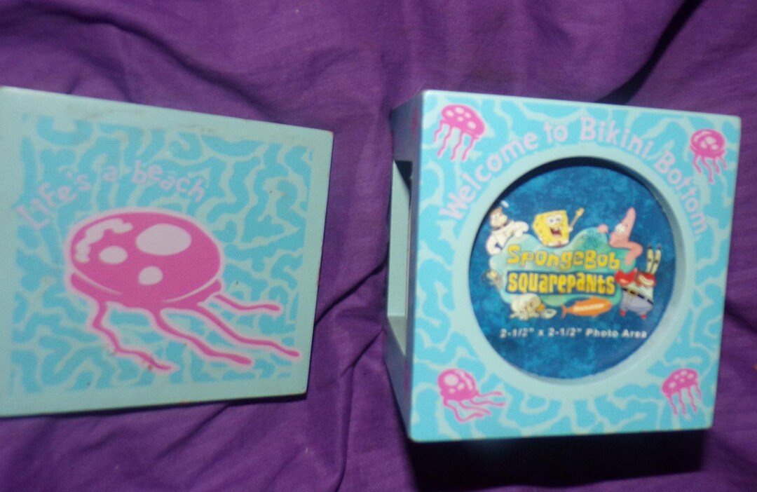 Spongebob Squarepants Desk Desktop Photo Cube Organizer - Etsy