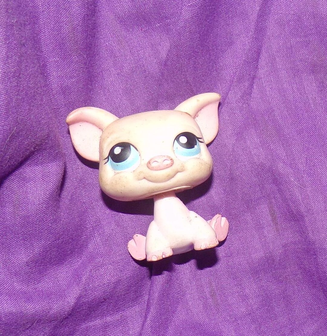 Vintage Authentic LPS Littlest Pet Shop Hasbro Figure Pink Piglet Pig ...