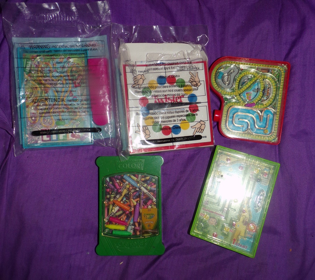 Lot 5 Pocket Games Curious George Maze Crayola and Life and Twister - Etsy