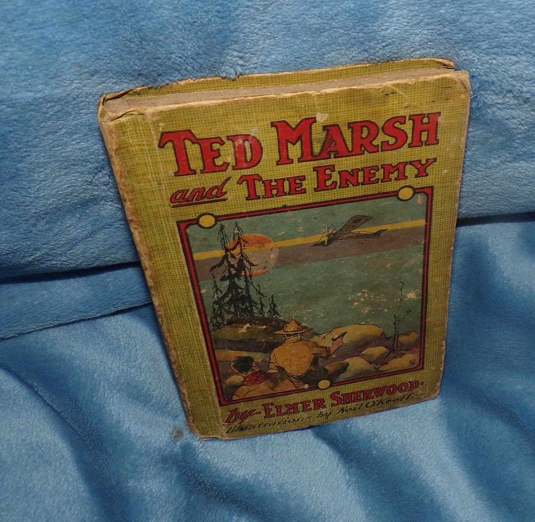 Vintage Antique Book Ted Marsh and the Enemy Elmer Sherwood Illus Neil ...