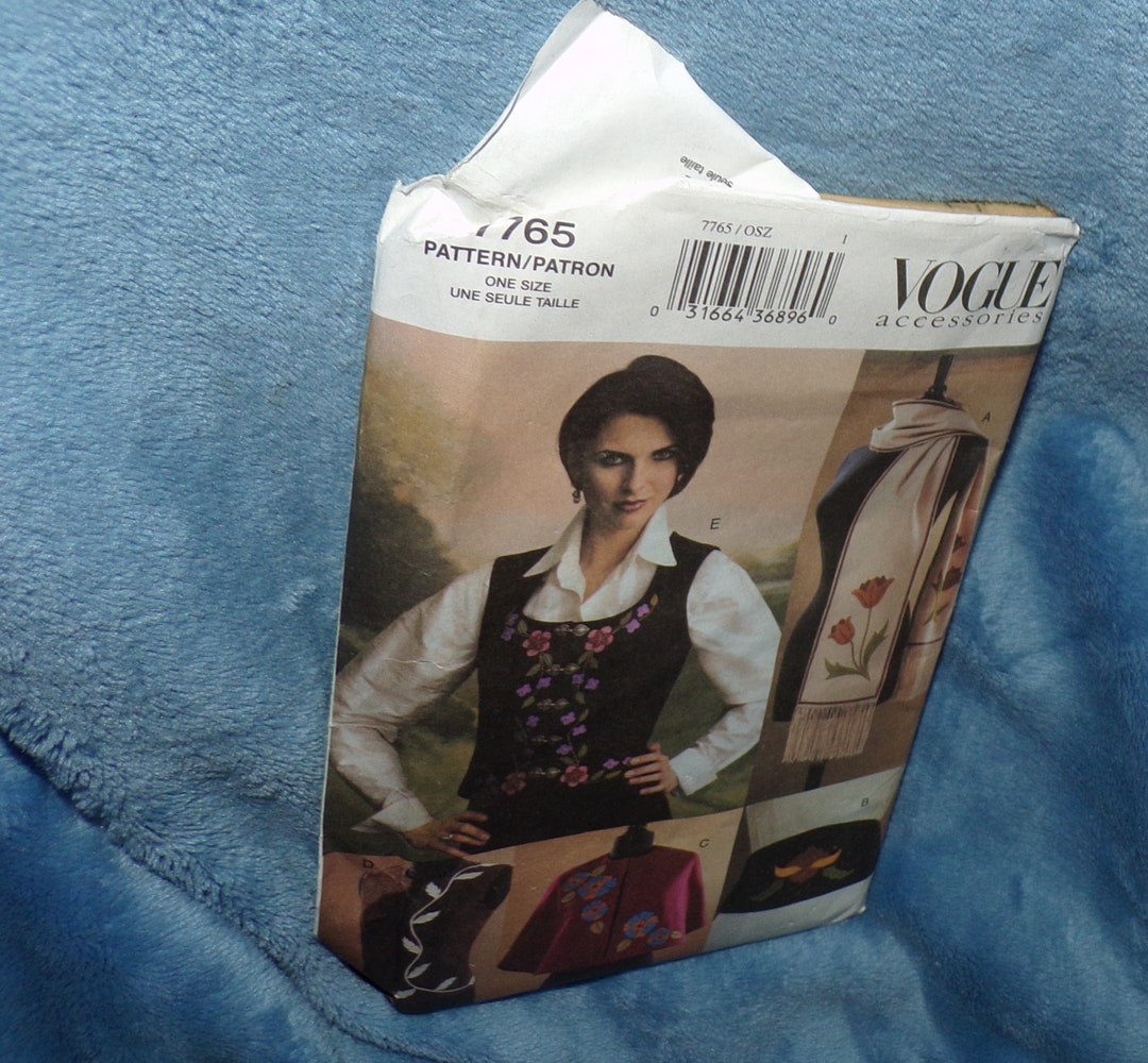Vogue Accessories Pattern 7765 Uncut Belt Scarf More - Etsy