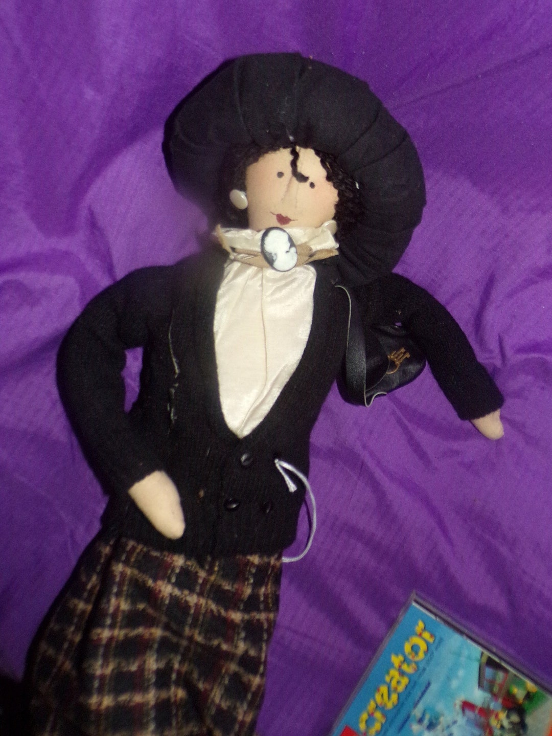Vintage Carmen Manago Doll in Hat With Sweater and Cameo - Etsy