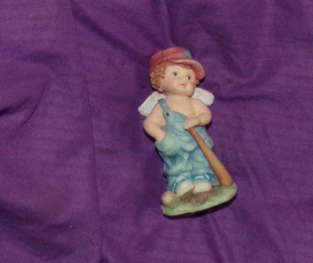 Vintage Ganz Perfect Little Place "all Star Angel" Boy With Baseball ...