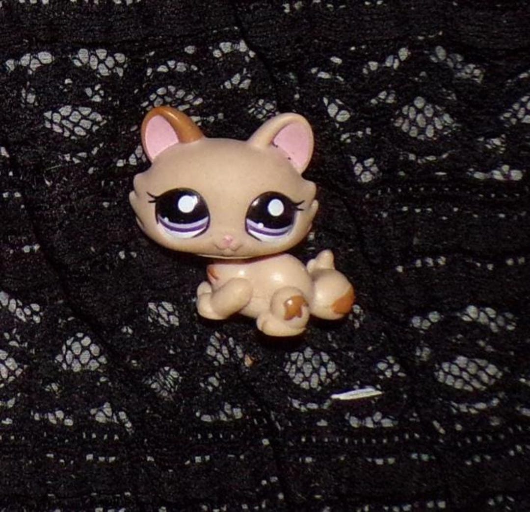 Vintage Authentic Littlest Pet Shop LPS Crouching Kitty Kitten Cat ...