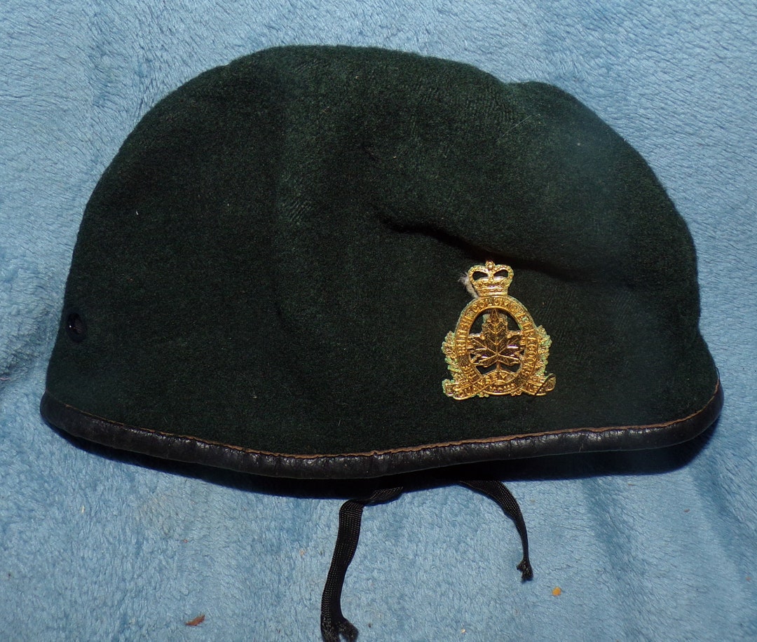 Vintage Wool Beanie Cap With British Columbia Dragoons Hat Pin Metal ...