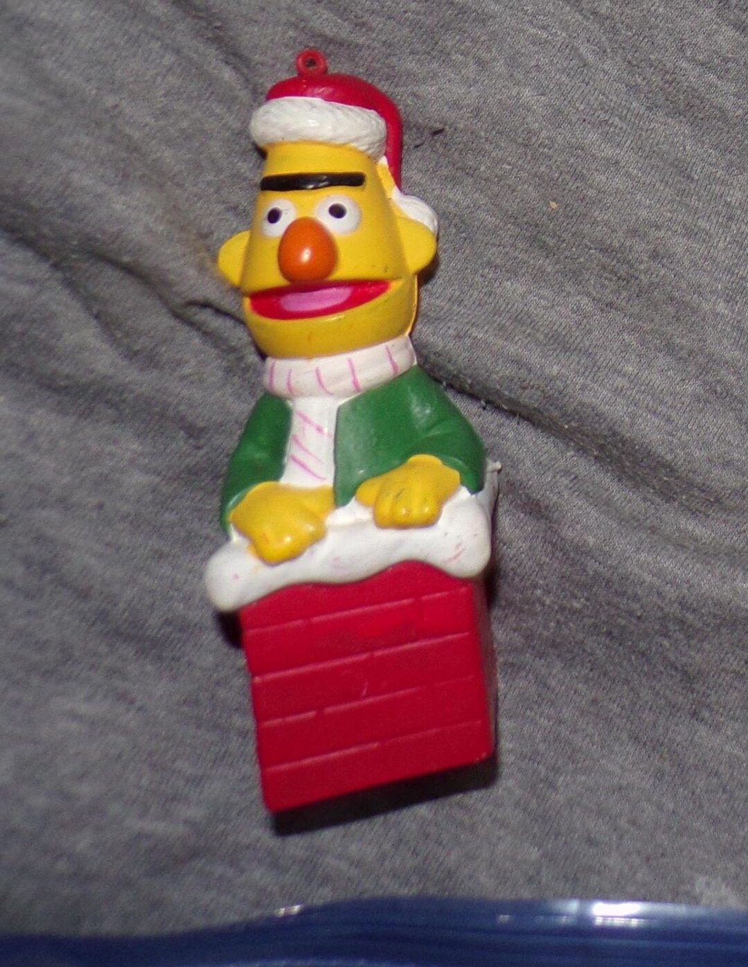 Vintage Christmas Ornament Sesame Street Bert in Chimney Christmas Tree ...