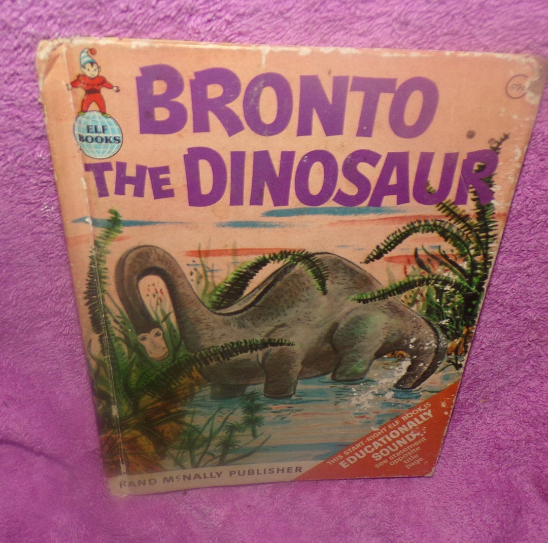 Vintage 1960 Elf Book Bronto the Dinosaur Hardback Book - Etsy