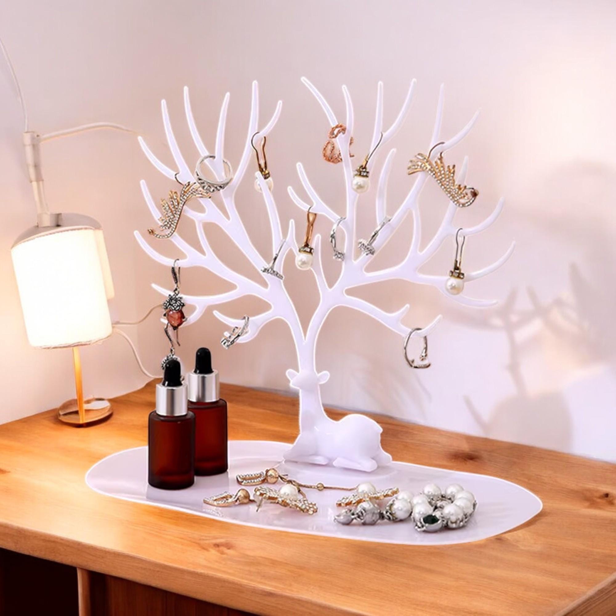 Elegant Jewelry Organizer Tree for Women - Earrings, Studs & Necklace ...