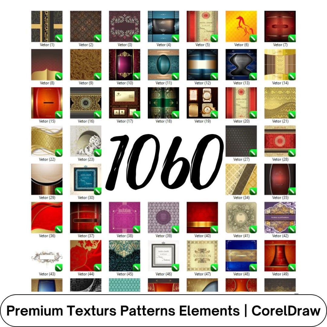 1060 Premium Texture Patterns Elements in Coreldraw CDR Business DIY ...