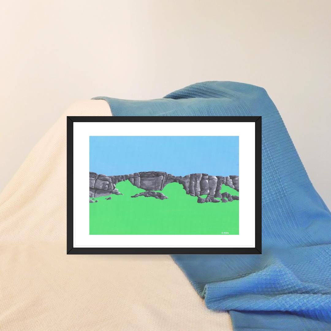 Stanage Edge, Peak District - Art Print - Print Only or Mounted - See ...