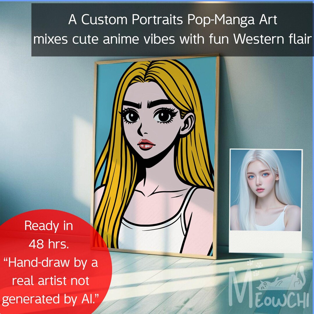 Custom Pop Manga Portrait | Anime Style PFP | Hand Drawn Avatar ...