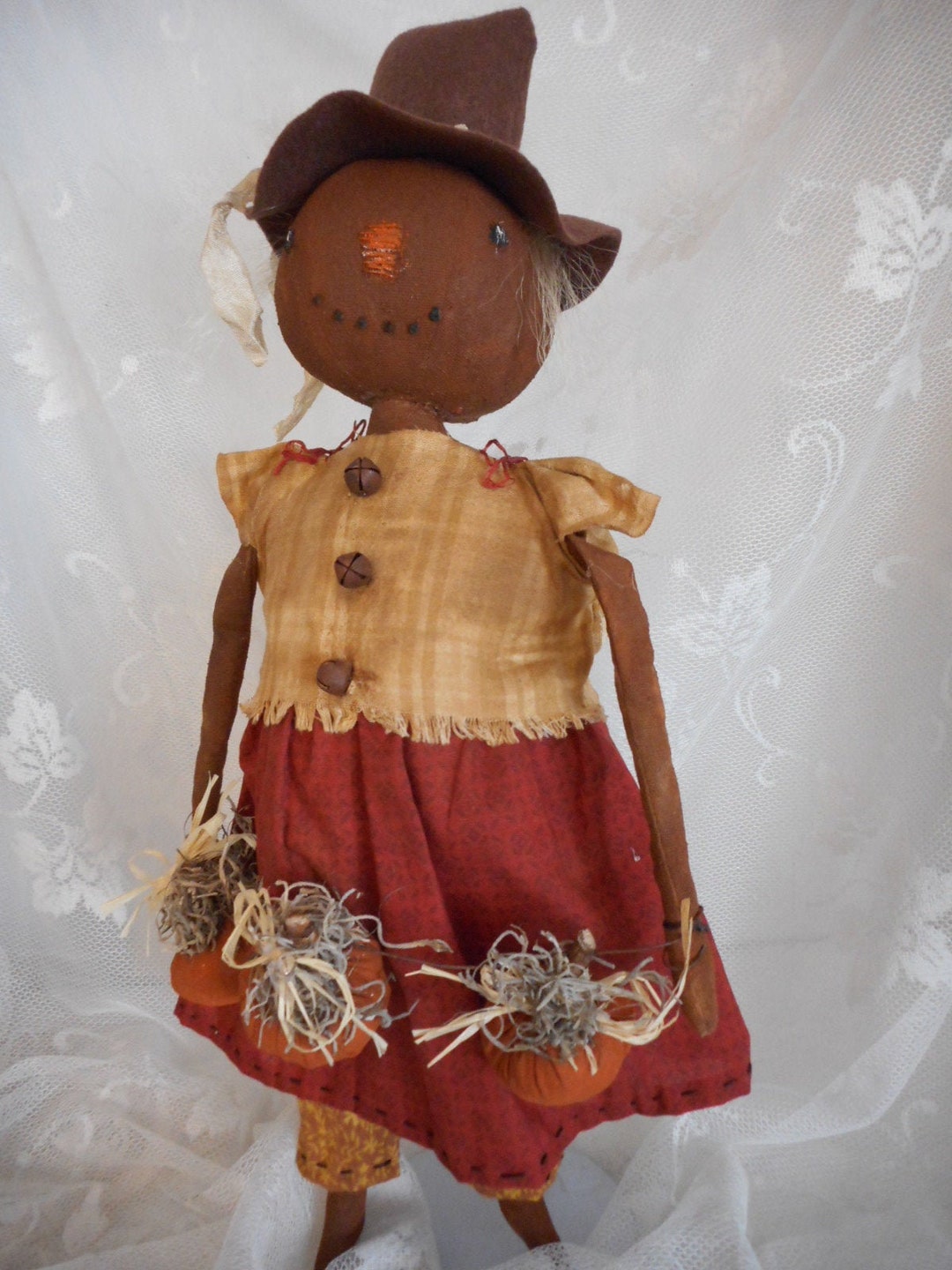 PATTERN, Primitive Doll, Fall, Halloween, Pumpkin Doll, Handmade, by ...
