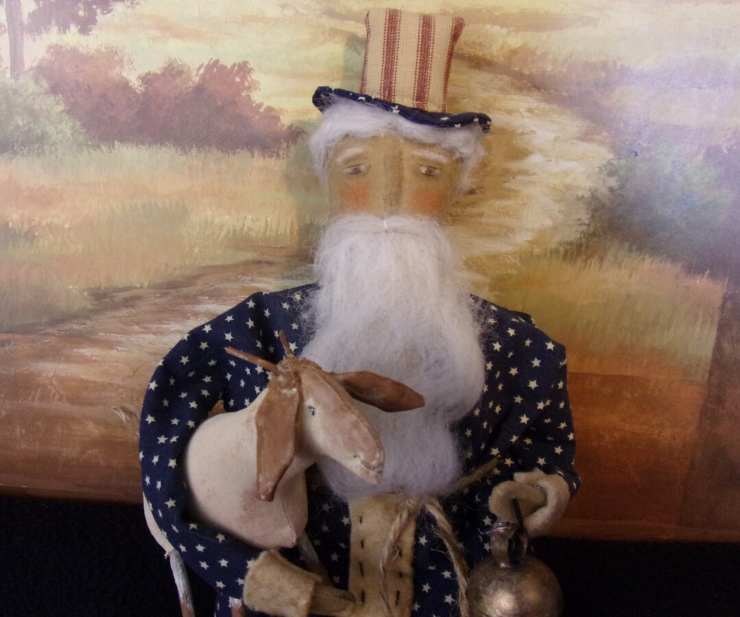 MAILED PATTERN Uncle Sam and Goat Americana Folk Art - Etsy