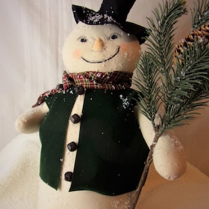 PATTERN, SEWING, Snowman Doll, Vintage Style, 21 In. Primitive Art Doll ...