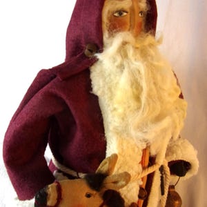 Santa Doll Sewing Pattern: 16" Farmhouse Primitive With Stick Pony ...