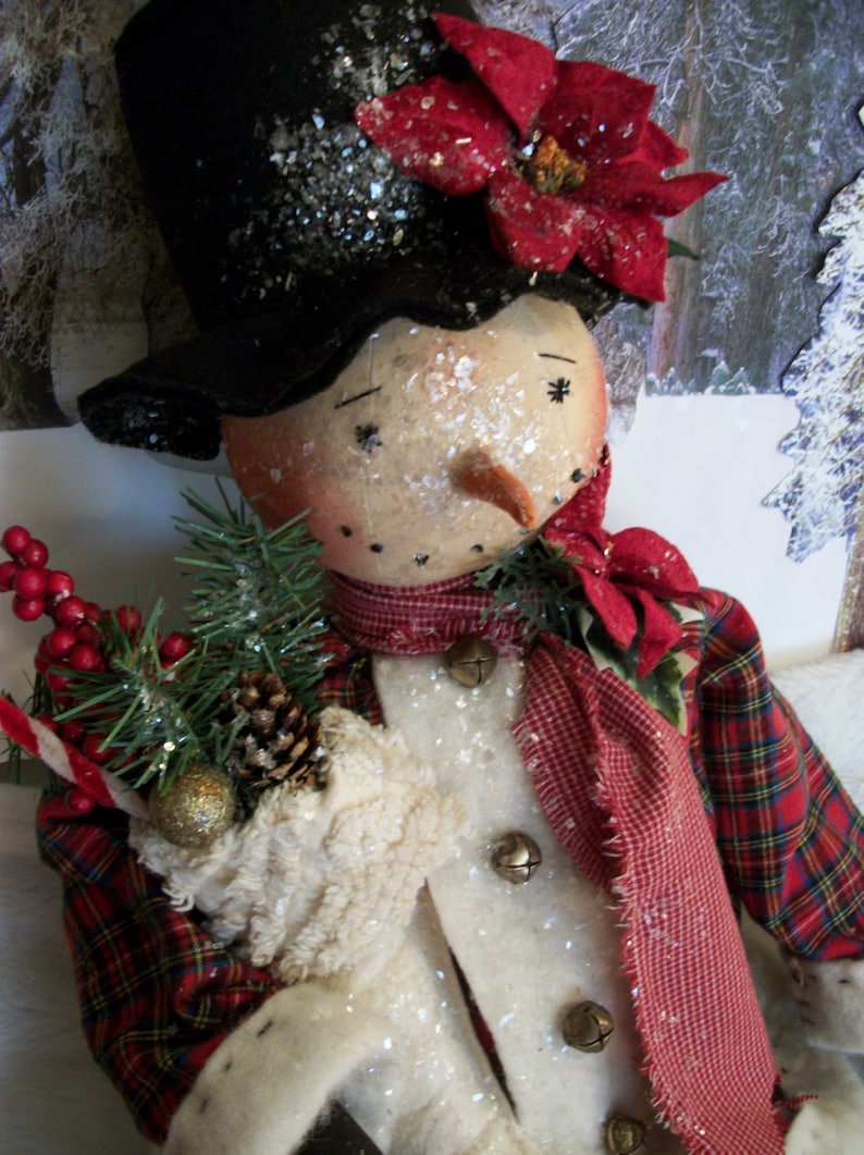 PATTERN, Sewing, Primitive Snowman Doll, 27