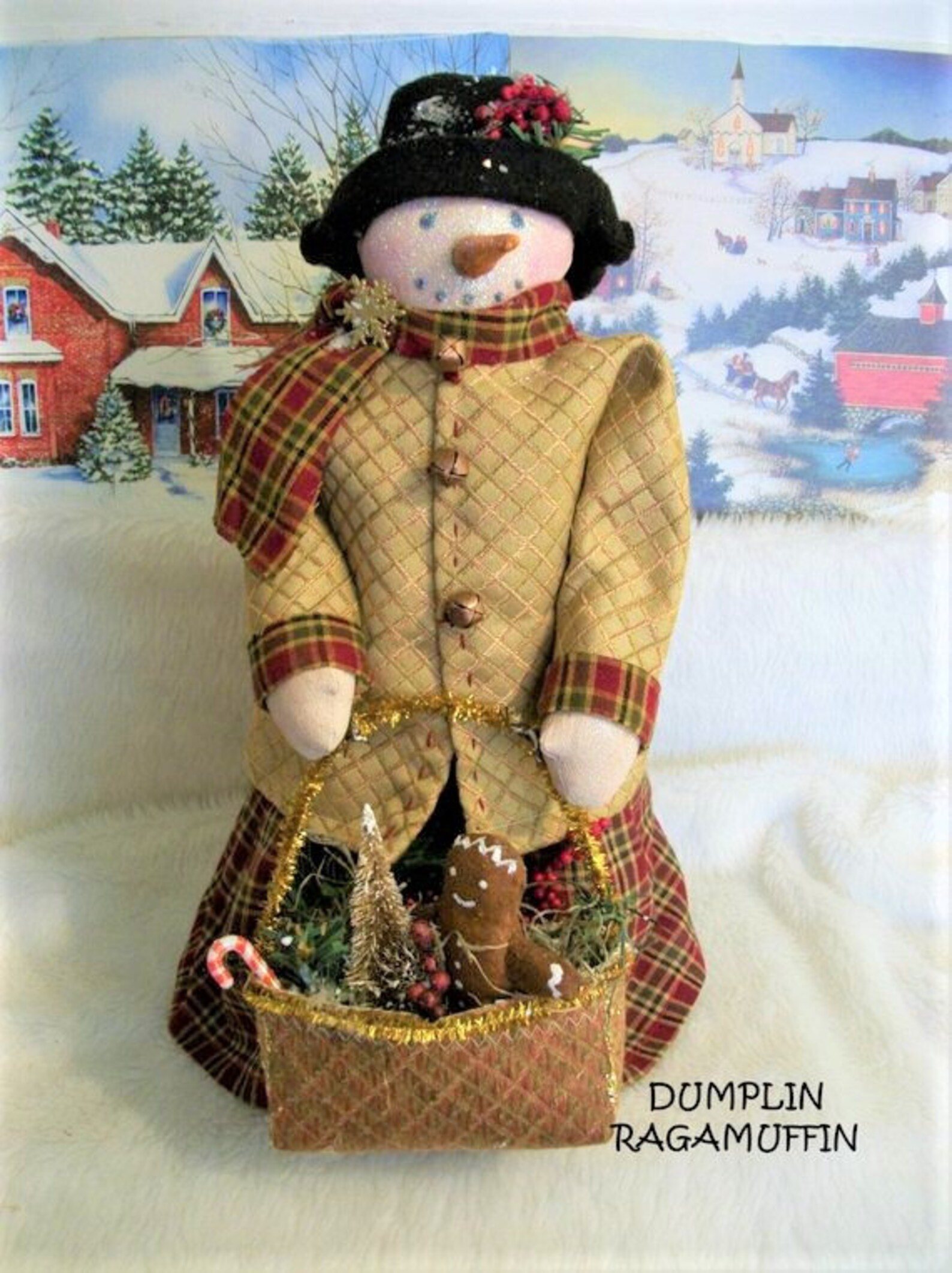 DIGITAL PATTERN Sewing Pattern Primitive Standing Snowman - Etsy