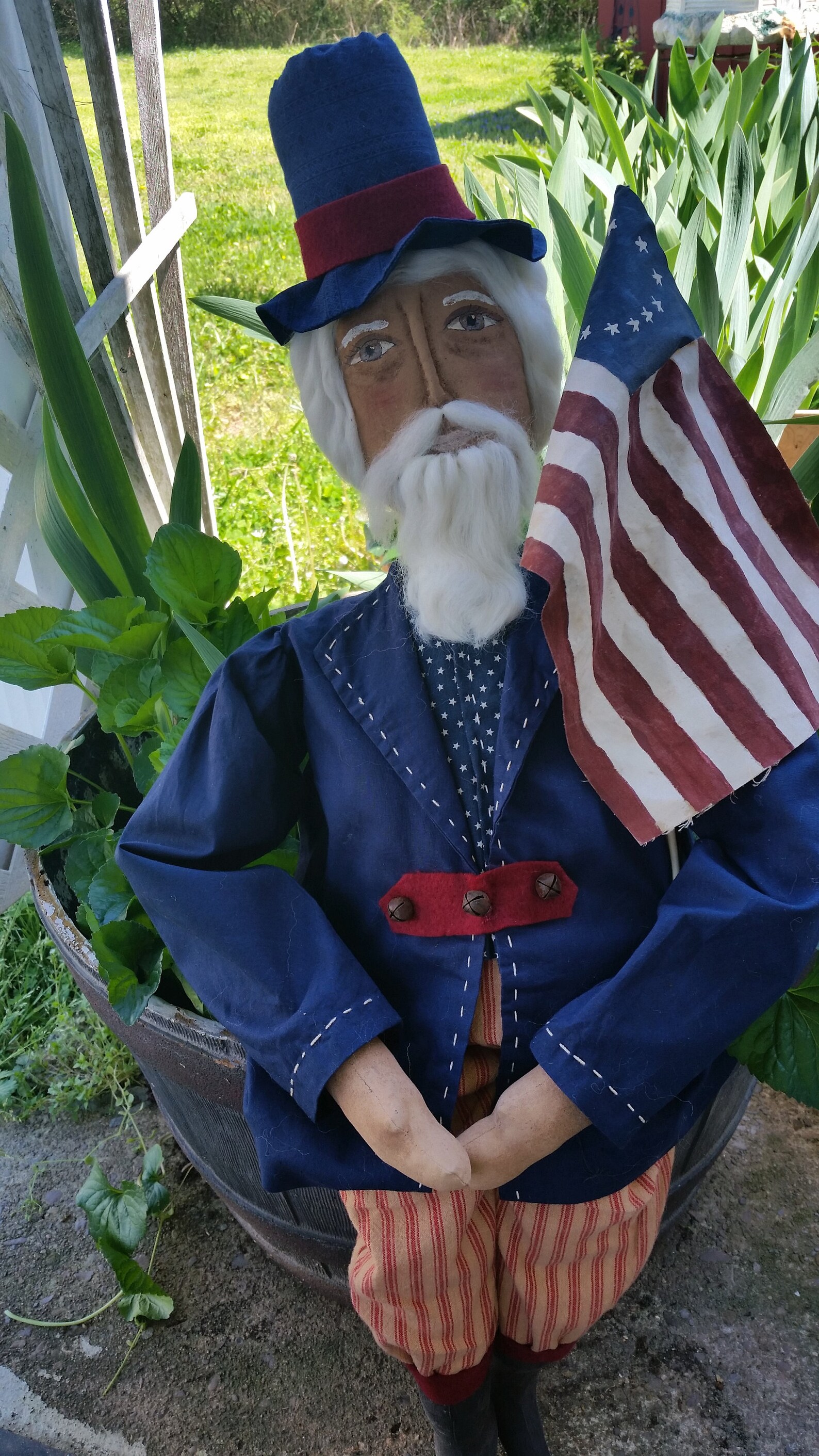 DIGITAL E-PATTERN Primitive Doll Americana Decor Uncle Sam - Etsy