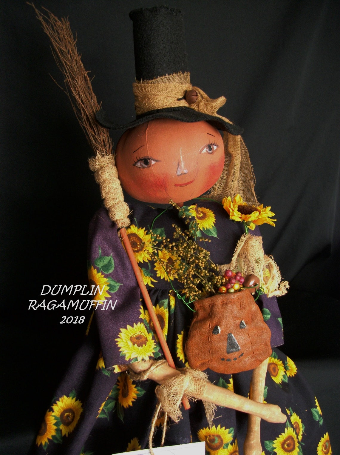 PATTERN Primitive Doll 25 In Pumpkin Doll Fall Halloween - Etsy