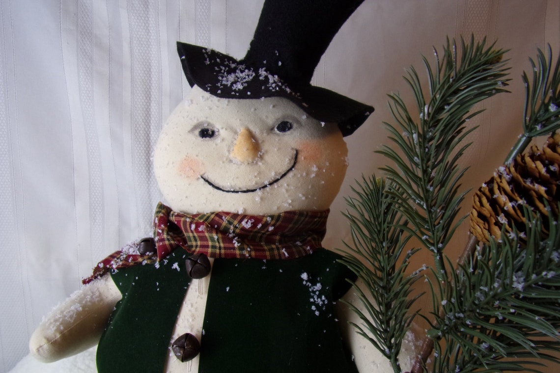 PATTERN SEWING Snowman Doll Vintage Style 21 In. Primitive - Etsy