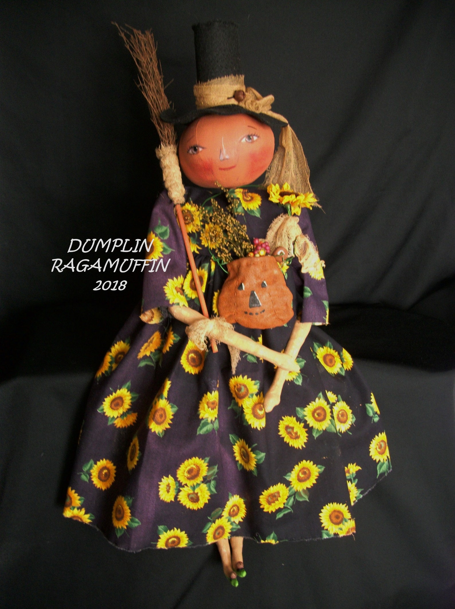 PATTERN Primitive Doll 25 In Pumpkin Doll Fall Halloween - Etsy