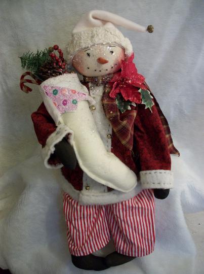PATTERN, Sewing, Christmas Snowman, 25 In. Handmade, Farmhouse ...