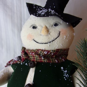 PATTERN, SEWING, Snowman Doll, Vintage Style, 21 In. Primitive Art Doll ...