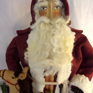 Santa Doll Sewing Pattern: 16" Farmhouse Primitive With Stick Pony ...