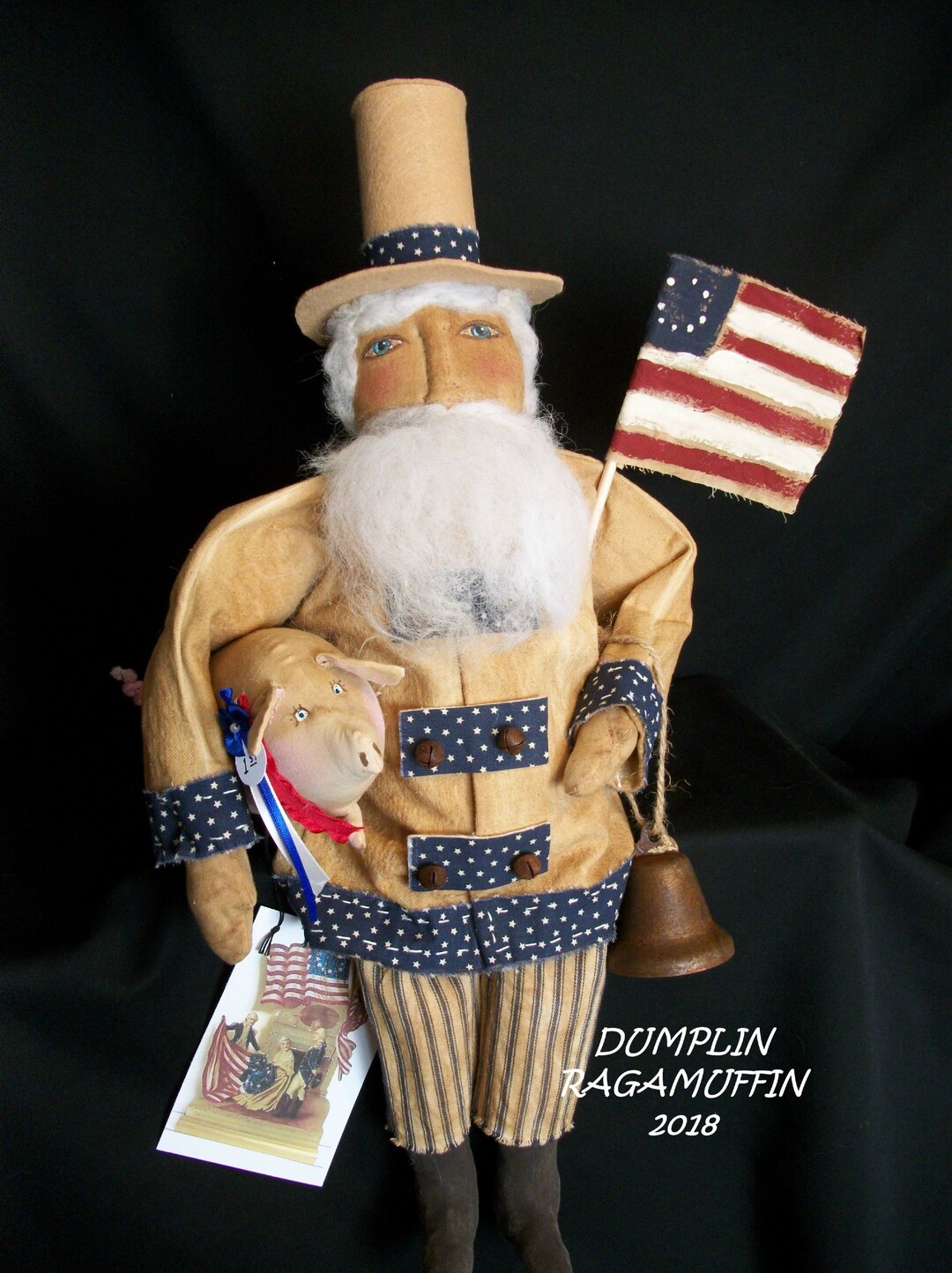 Pattern,sewing, Uncle Sam, 23 In. and Pig,original, by ...
