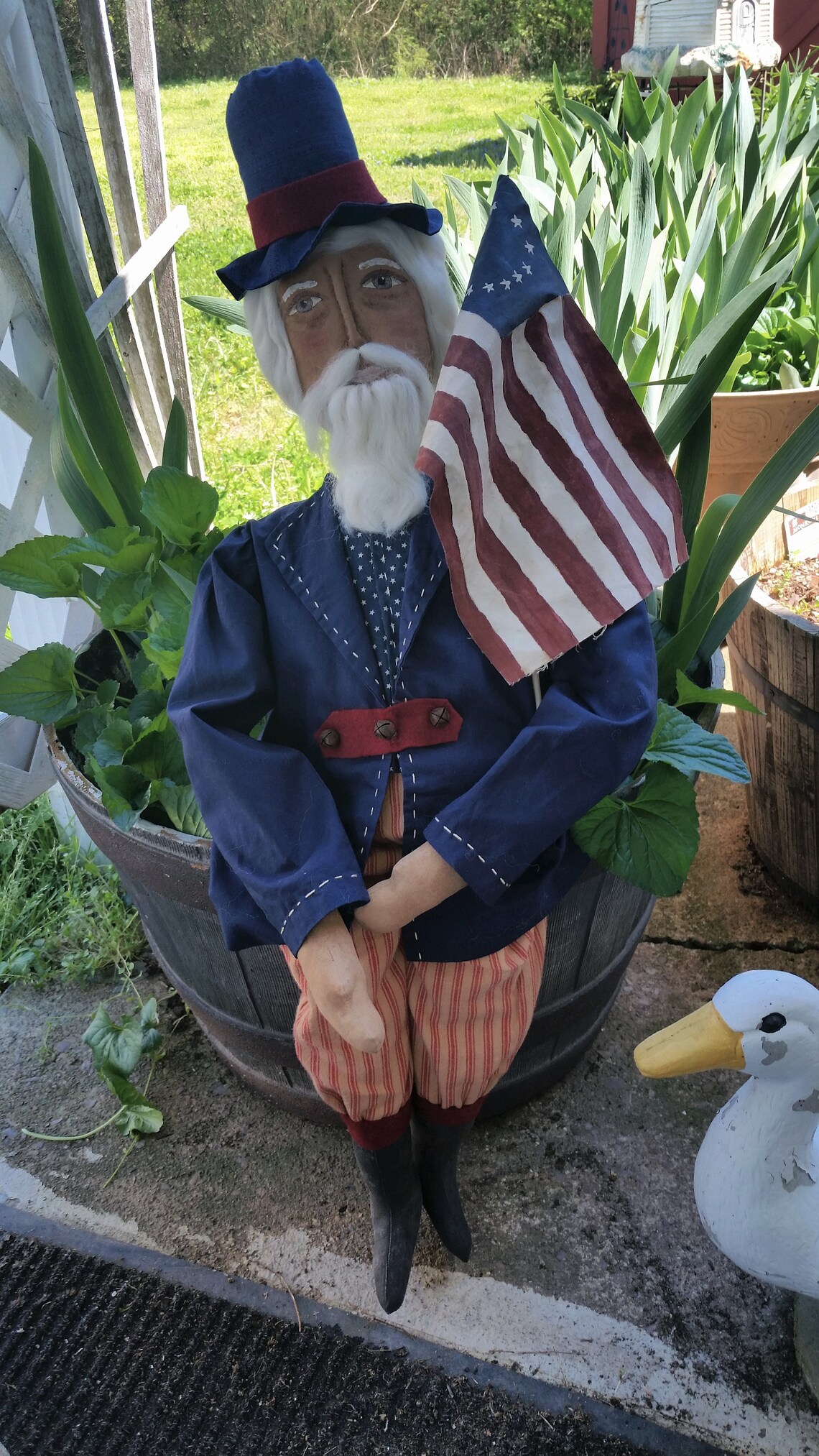 DIGITAL E-PATTERN Primitive Doll Americana Decor Uncle Sam - Etsy