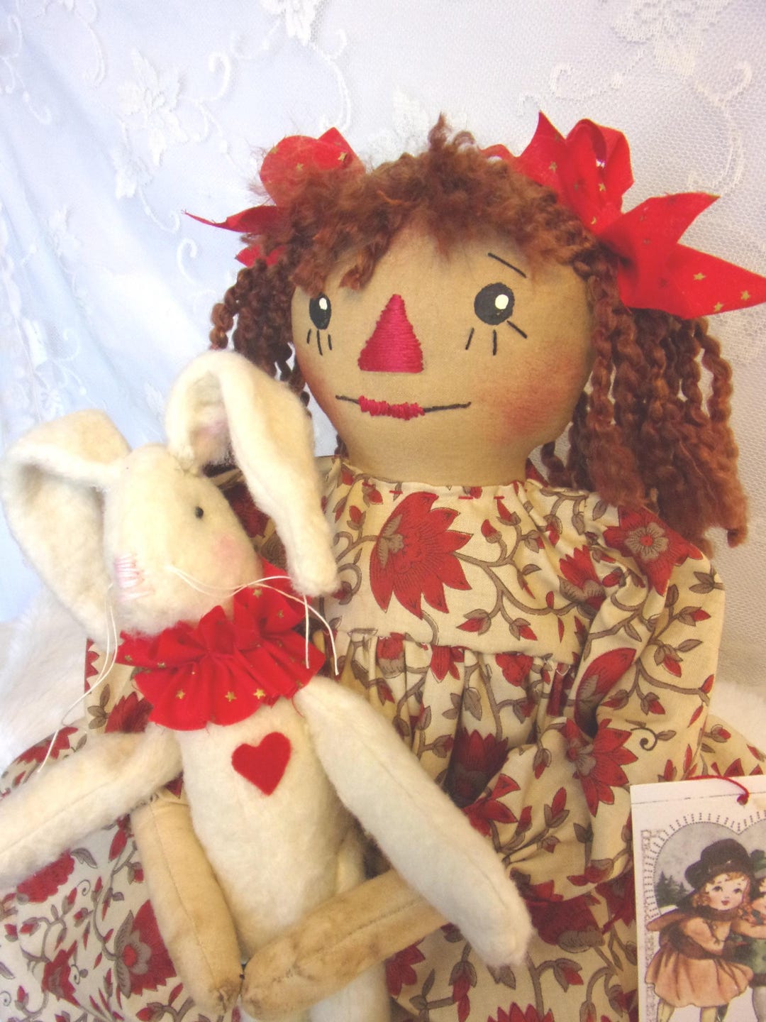 Primitive Annie Doll Sewing Pattern: Candee and Bunny (mailed Pattern ...