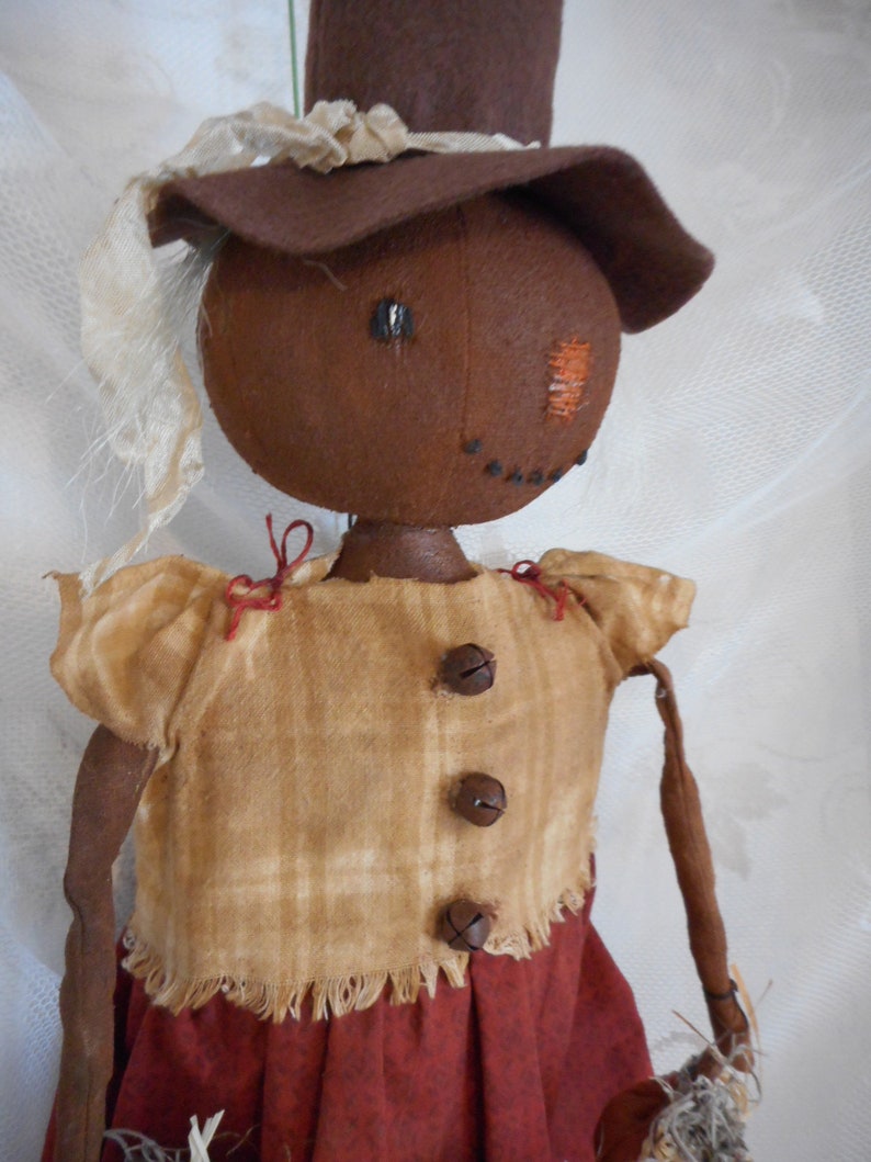 PATTERN Primitive Doll Fall Halloween Pumpkin Doll | Etsy