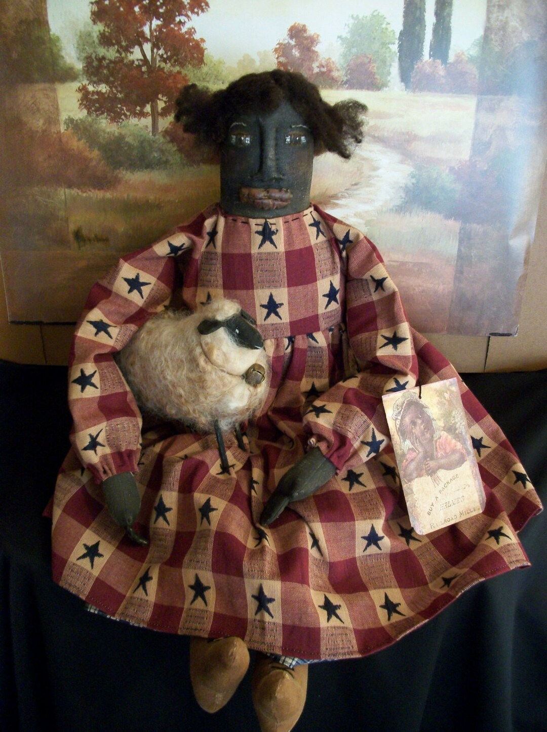 PATTERN for Primitive Black Folk Art Doll , 25 Inch Doll and 6 Inch ...