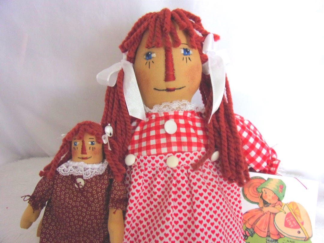 Primitive Folk Art Annie Doll Pattern: Sewing Instructions (20in & 9in ...