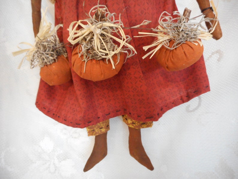 PATTERN Primitive Doll Fall Halloween Pumpkin Doll | Etsy