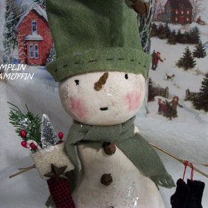 DIGITAL E-PATTERN, Snowman, Primitive Doll, Handmade, Collectible ...