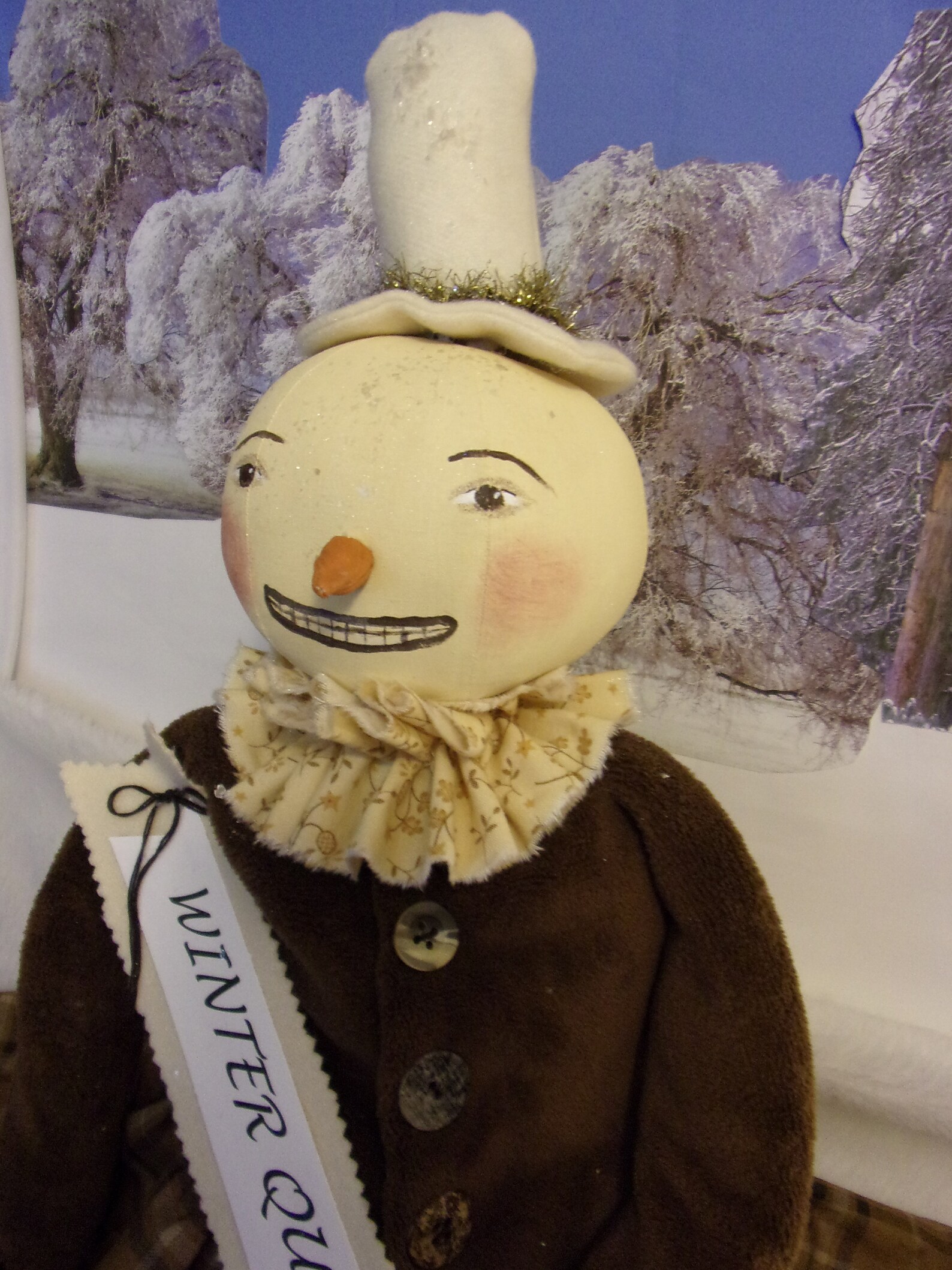 PATTERN SEWING Primitive snow girl 26 inches handmade | Etsy