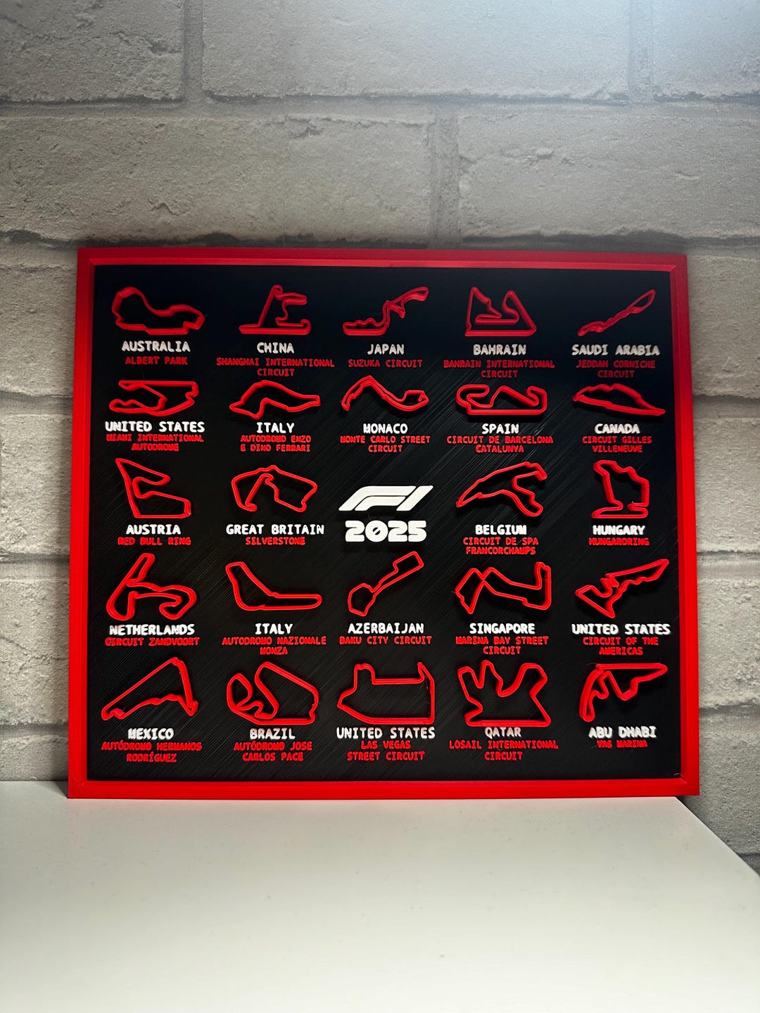 F1 2025 Calendar - Etsy