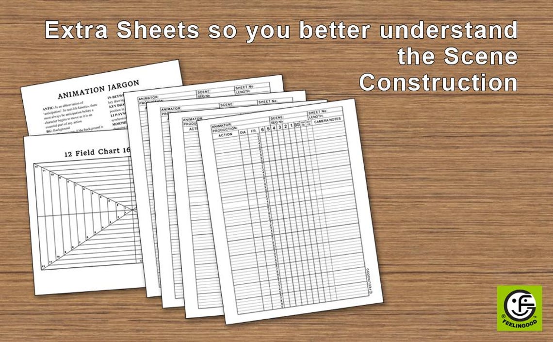 Animation Exposure Sheet Planner: Often Called Dope Sheets or X-sheet ...