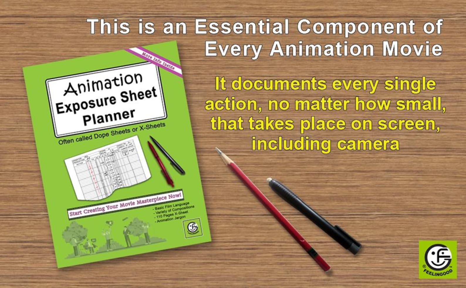 Animation Exposure Sheet Planner: Often Called Dope Sheets or X-sheet ...