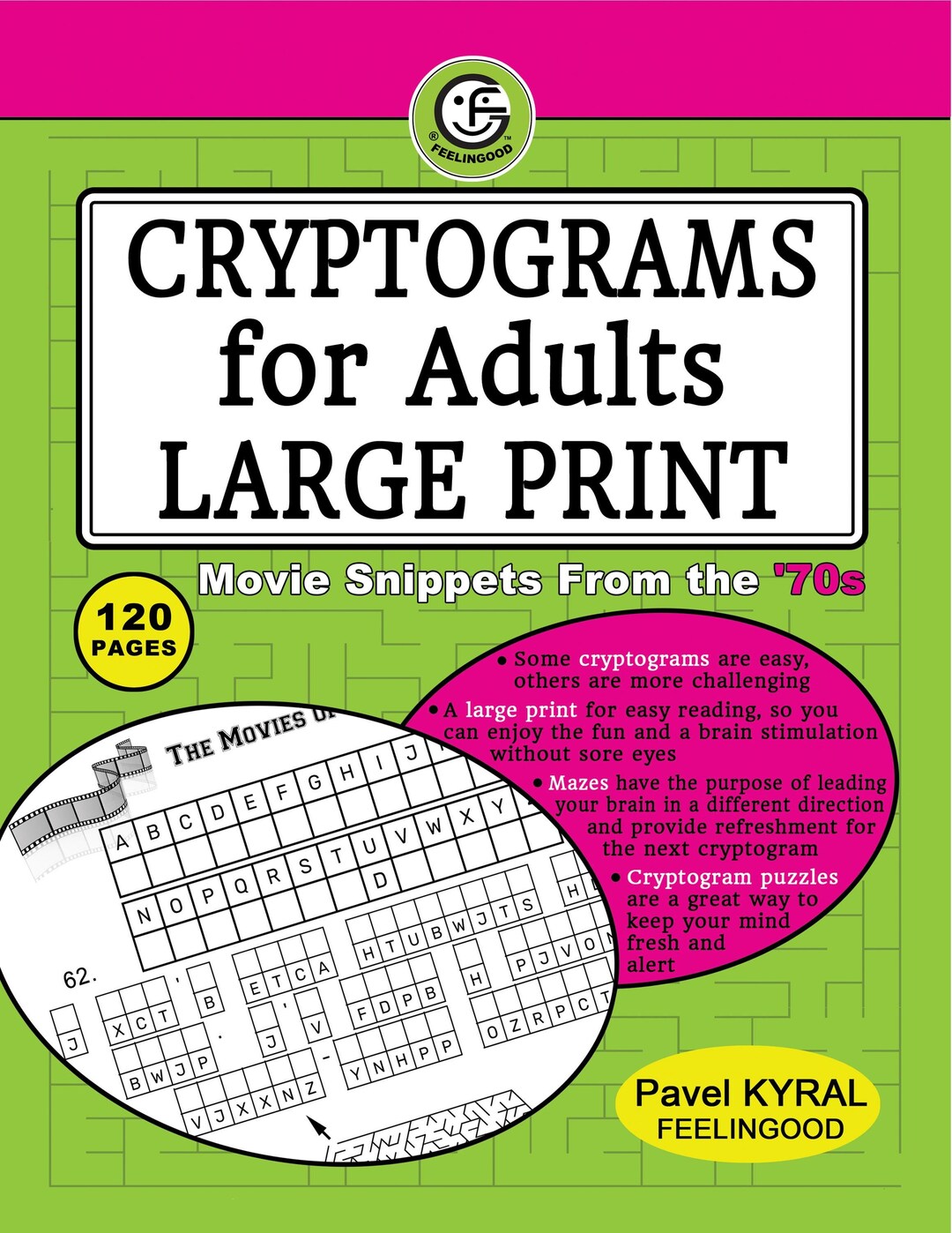 CRYPTOGRAMS FOR ADULTS Large Print Movie Quotes From the '70s, 120 ...