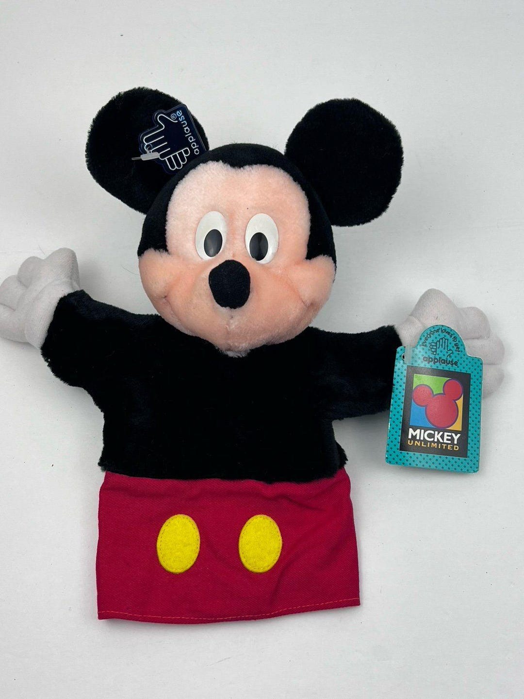 Vintage Walt Disney Mickey Mouse Applause Plush Hand Puppet - Etsy