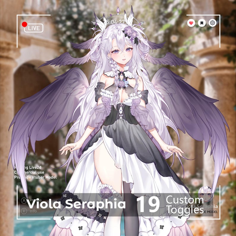 Viola Seraphia | Premade Live2d Model | VTS - Etsy