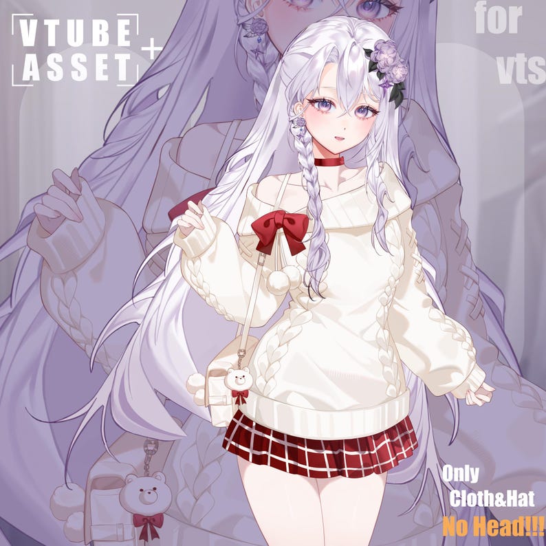 White Narration | Rigged Live2d Outfit | VTS - Etsy