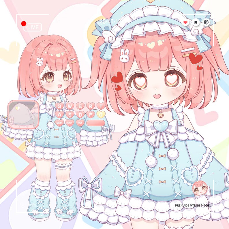 Dottie Q | Premade Live2d Model | VTS - Etsy
